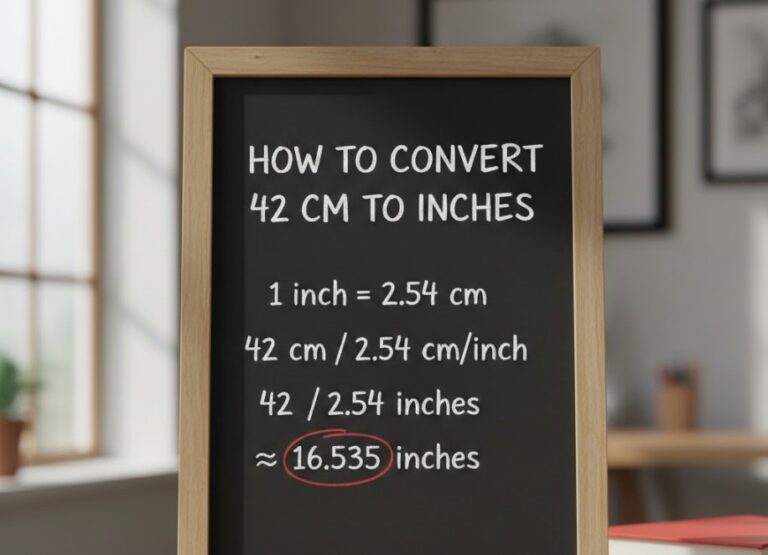 How to Convert 42 cm to Inches