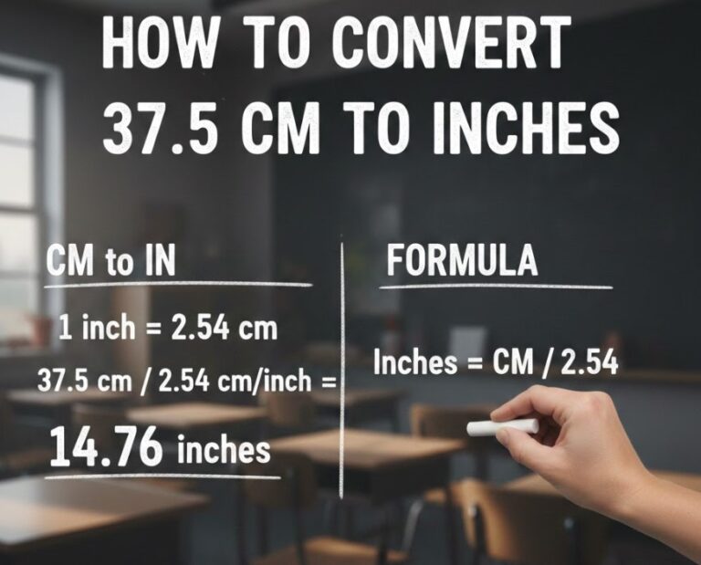 How to Convert 37.5 cm to Inches