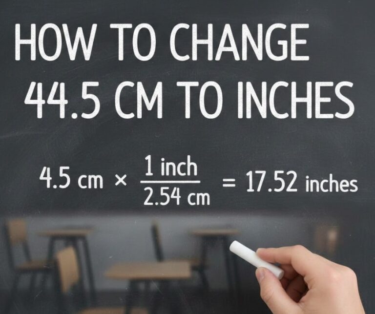 How to Change 44.5 cm to Inches