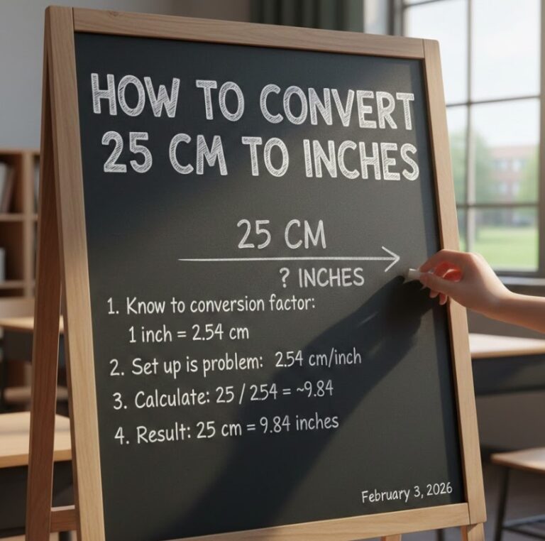 How to Convert 25 cm to Inches