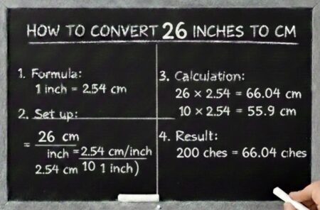 How to Convert 26 Inches to CM