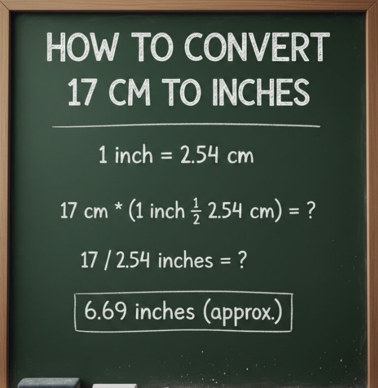 How to Convert 17 cm to Inches